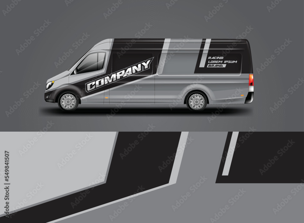 Van Wrap Livery design. Ready made printed wrap design for Van. Stock ...