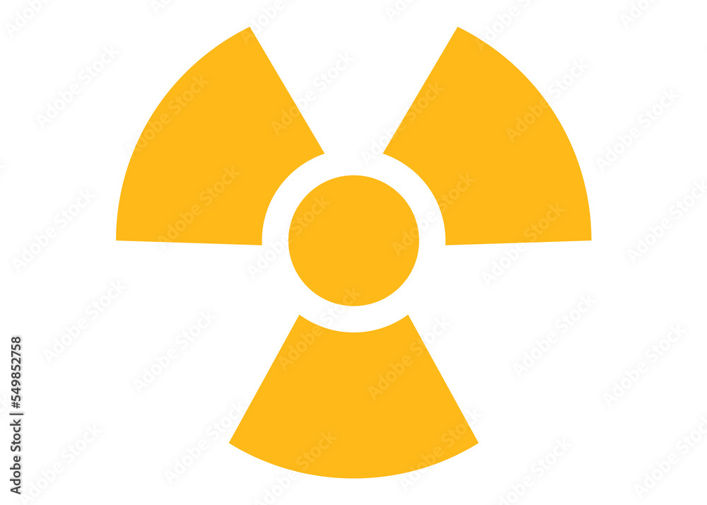 Radioactive sign isolated on white. Hazard symbol Stock Illustration ...