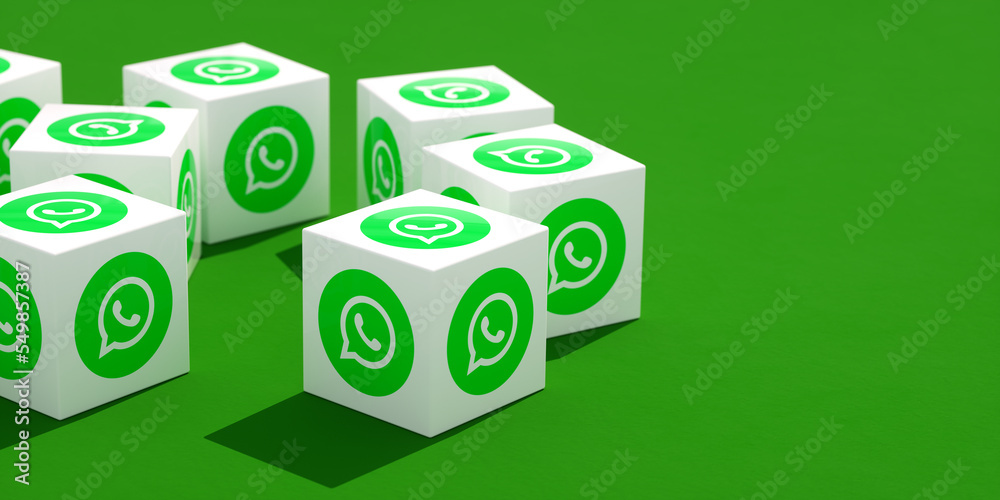 Whatsapp icon and cubes. Stock Photo | Adobe Stock