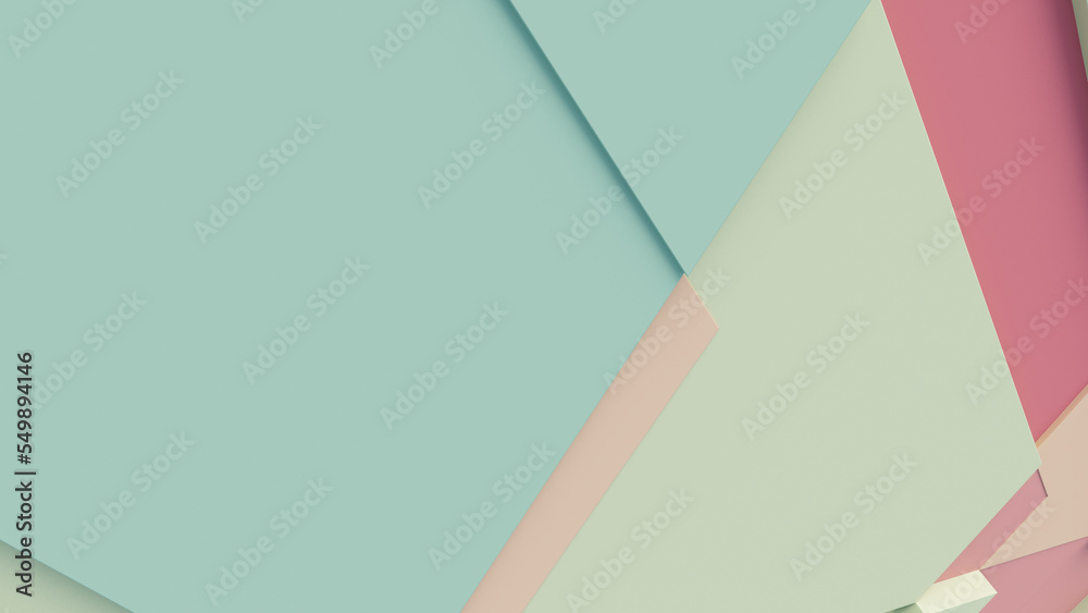 Pastel Colored Tech Background with a Geometric 3D Structure. Clean ...