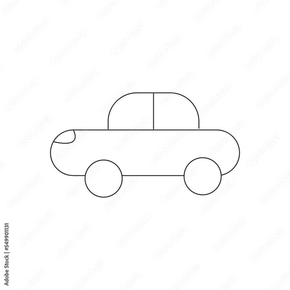 Toy Car. Cartoon Vector Illustration isolated on white background ...