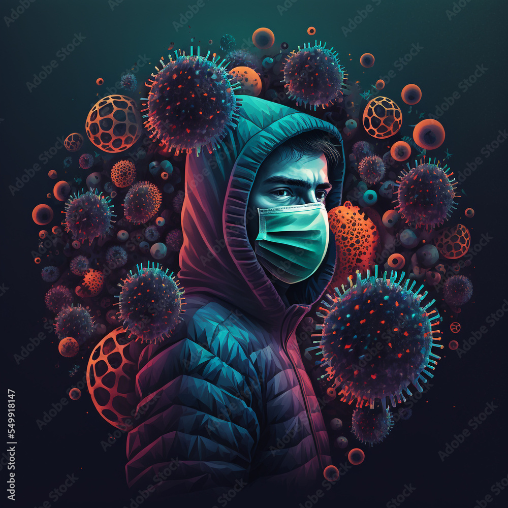 covid, virus, mask, sick, rhinovirus, bacteria, airborne, illness ...
