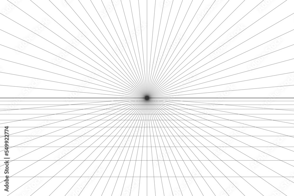 One point perspective grid background. Abstract grid line backdrop ...