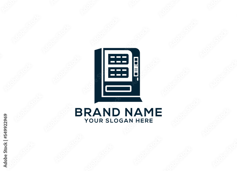 Vector logo of a vending machine with food Stock Vector | Adobe Stock