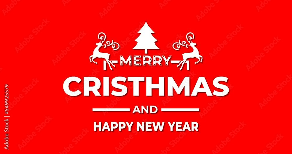 Merry Christmas animation banner. Suitable for celebrations, festivals ...