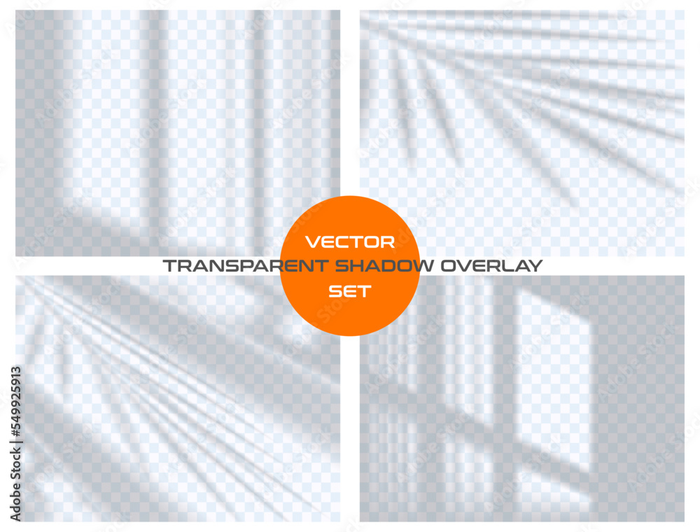 Semitransparent shadow overlay effect from the window isolated on ...