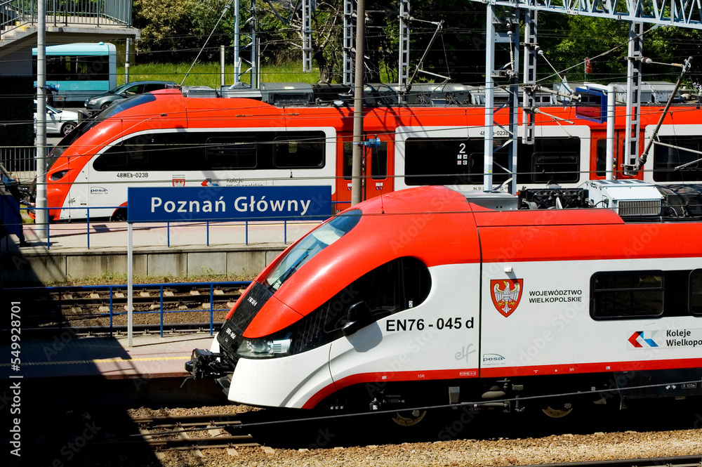 Poznan, Poland - May 16th, 2022: Main railway station in Poznan (Polish ...