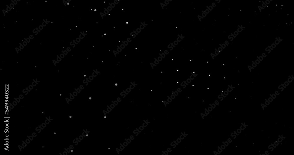 4k Alpha channel. Abstract dynamic circular with white dots on ...