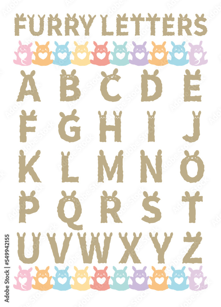 Hand drawn alphabet letters. Cute free hand style abc alphabet poster ...