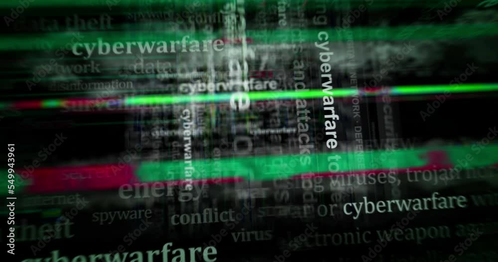 Headline news titles across international media with Cyberwarfare ...