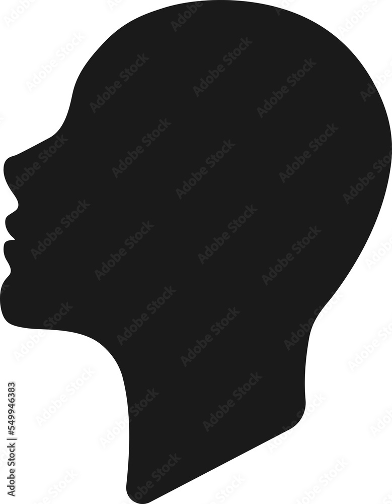 Human face side vied profile silhouette illustration isolated Stock ...