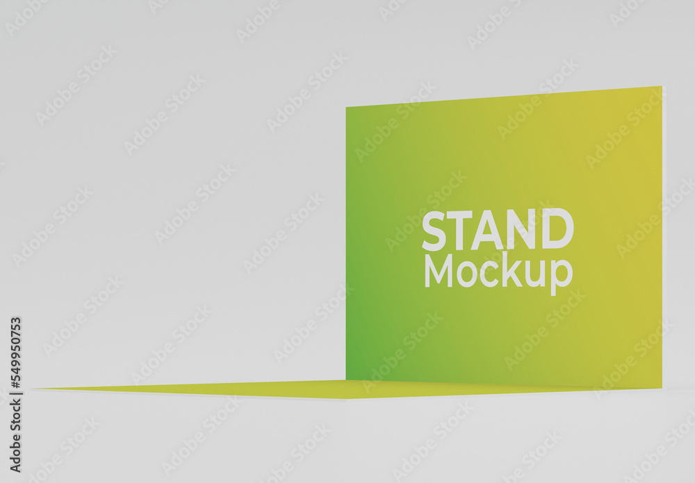 Isometric View Simple Exhibition Stand Mockup Stock Template | Adobe Stock