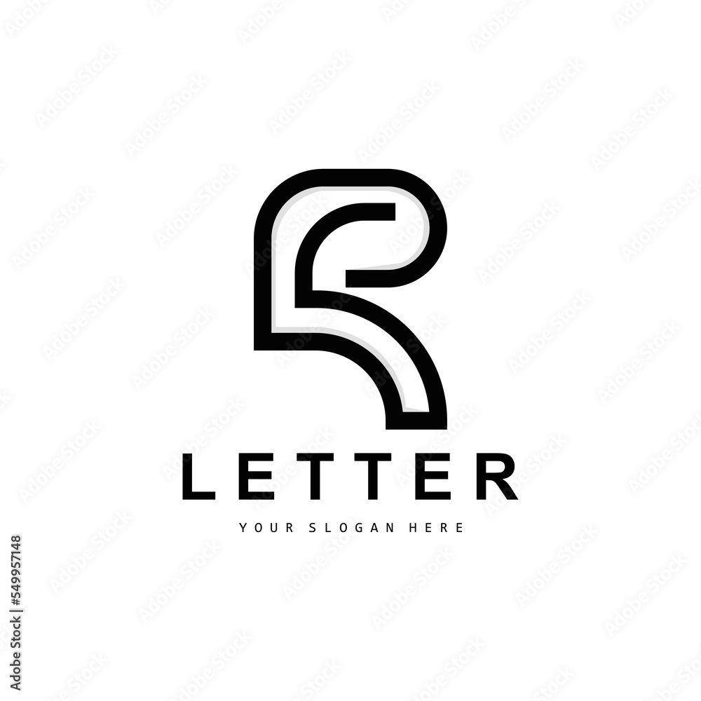 R Letter Logo, Vector Alphabet Symbol, Design For Brand Logos With ...