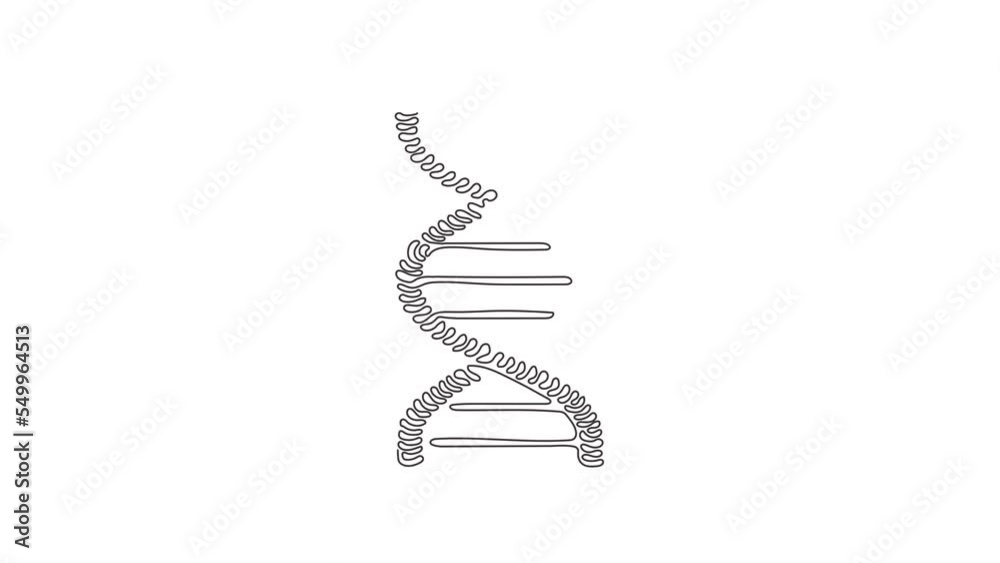 Vidéo Stock Animated self drawing of continuous line draw DNA icons ...