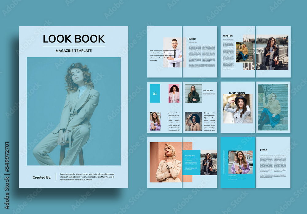 Look Book Layout Stock Template | Adobe Stock