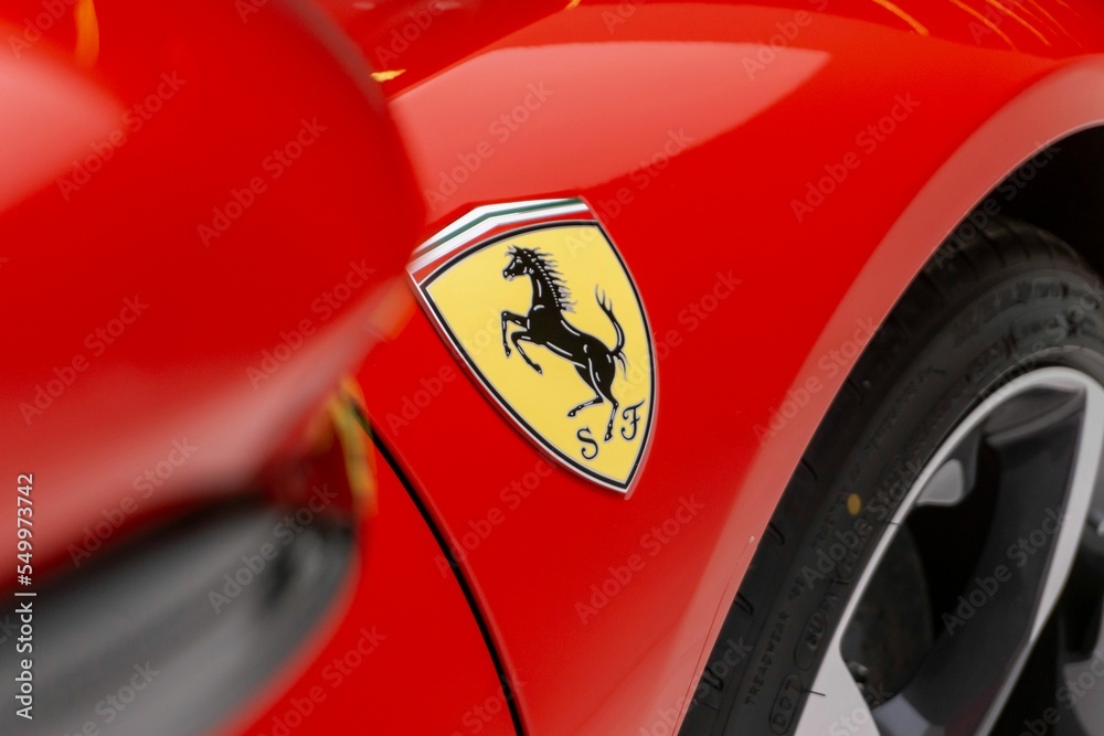 Red Ferrari SF90 Stradale Stock Photo | Adobe Stock