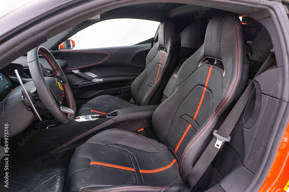 Interior of Ferrari SF90 Stradale Stock Photo | Adobe Stock