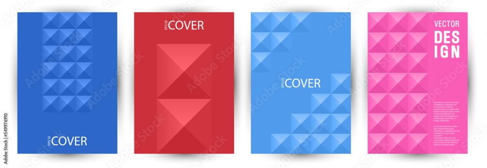 Annual report front page template bundle vector design. Minimalist ...