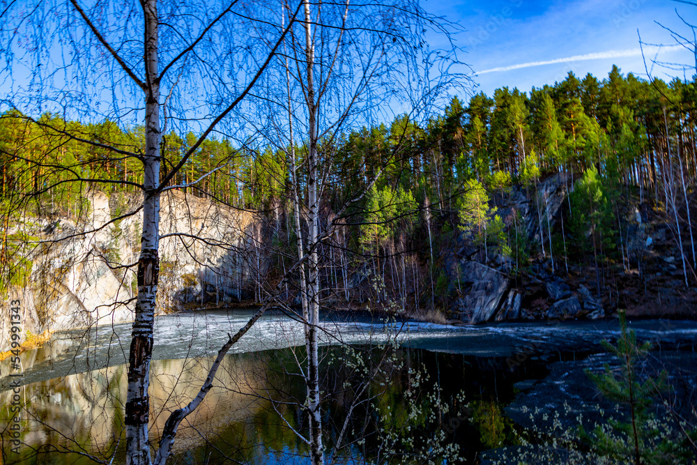 Talkov Kamen or Talkov Stone is flooded quarry that formed lake in ...