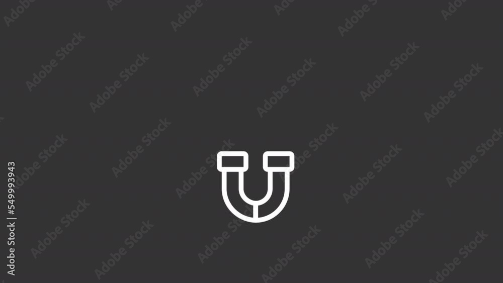 Animated appeal white line ui icon. Retention reward. Seamless loop HD ...