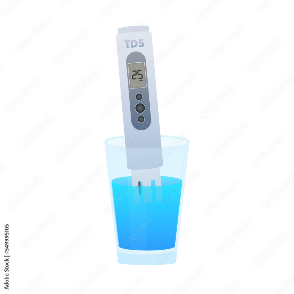 TDS - Total Dissolved Solids. Testing your water. Vector stock ...