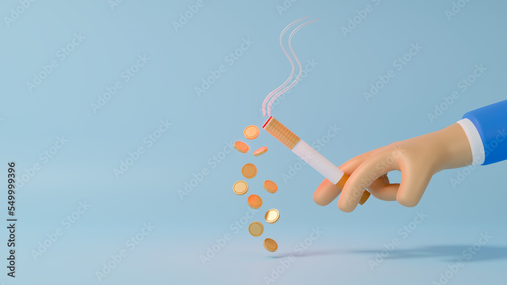Burning Money Cigarette
