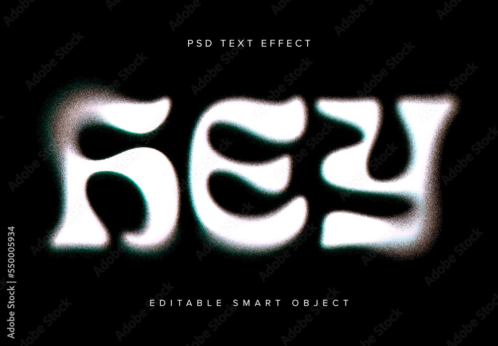 Dissolving Text Effect Mockup Stock Template | Adobe Stock