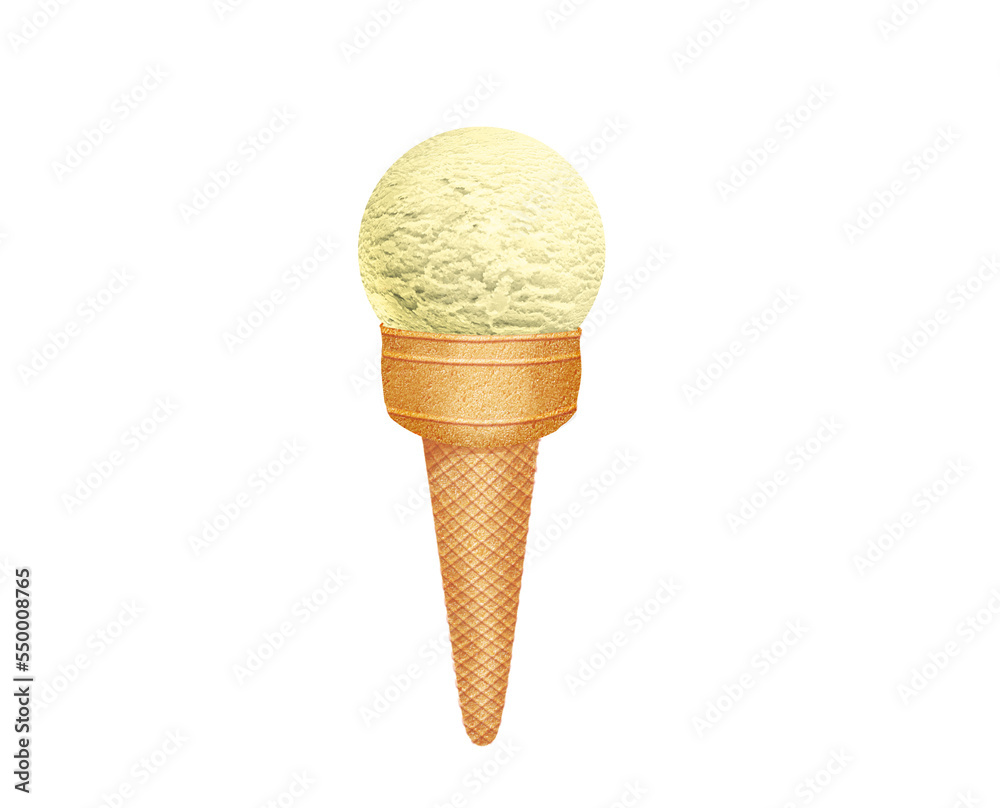 glace, cône, dessert, crème glacée, une boule, deux boules, cornet, été ...