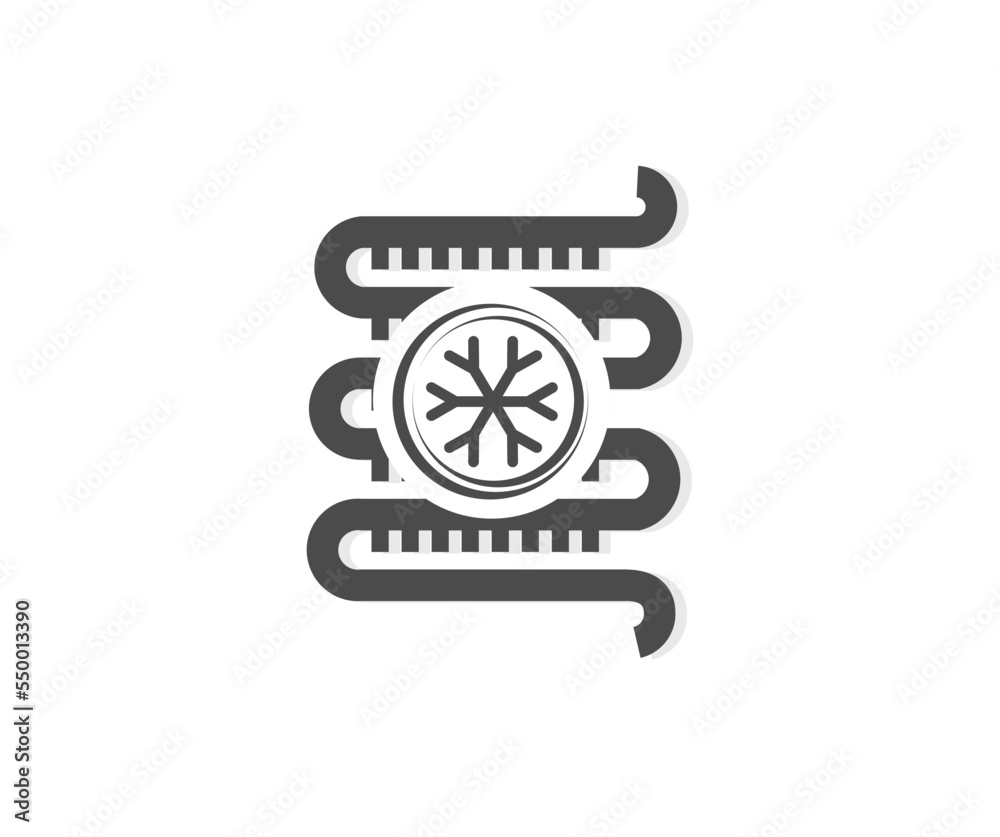 Air conditioner coil, condenser logo design. Ductless split system ...