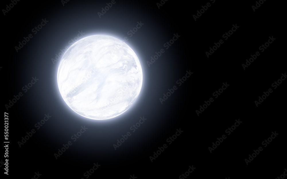 bright blue full moon in the night sky graphic printable background ...