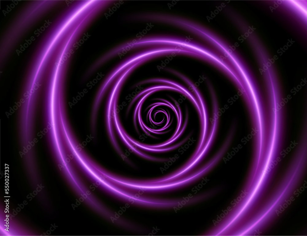 Light pink Twirl. Curve light effect of pink line. Luminous pink circle ...