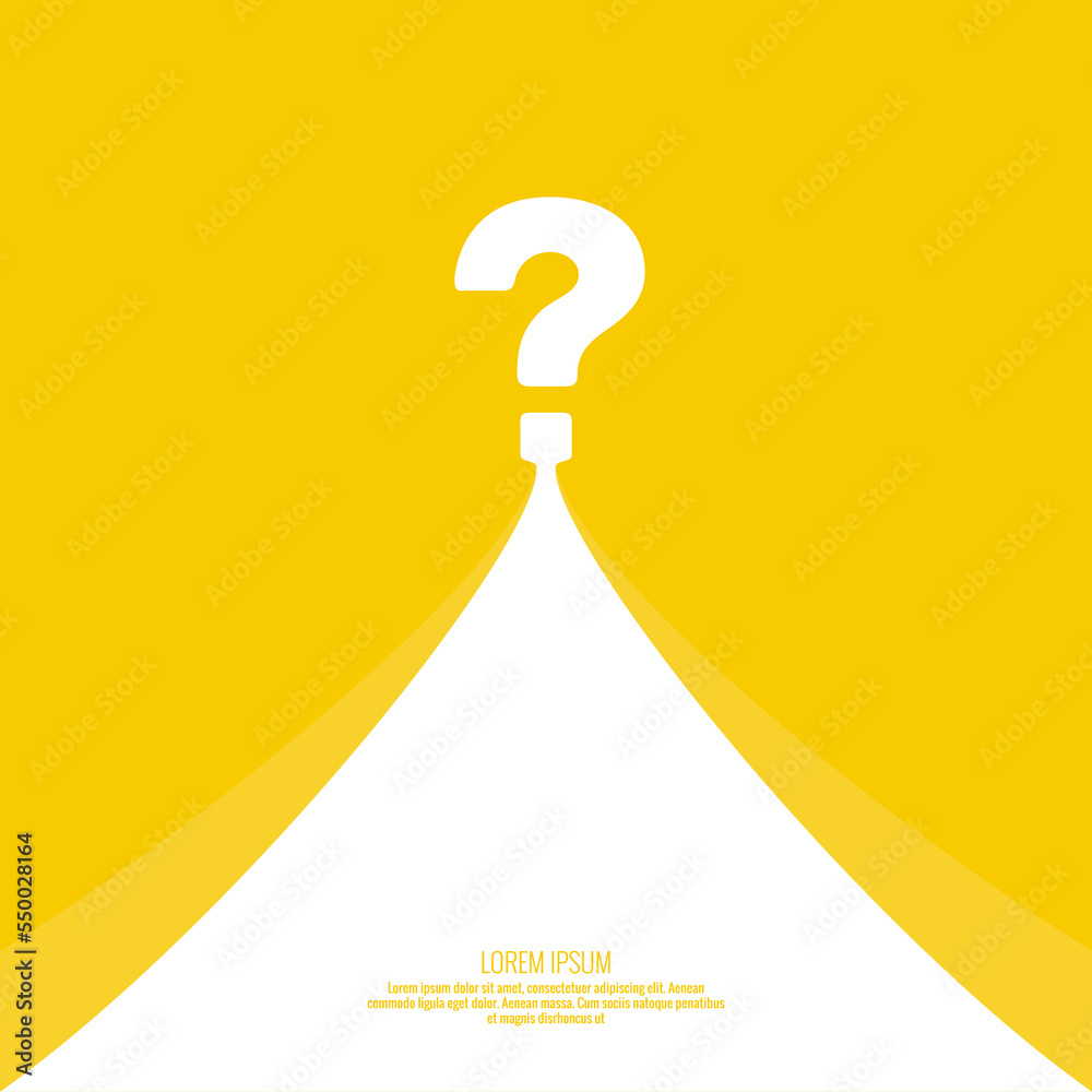 Question mark icon. Help symbol. FAQ sign on yellow background. Vector ...