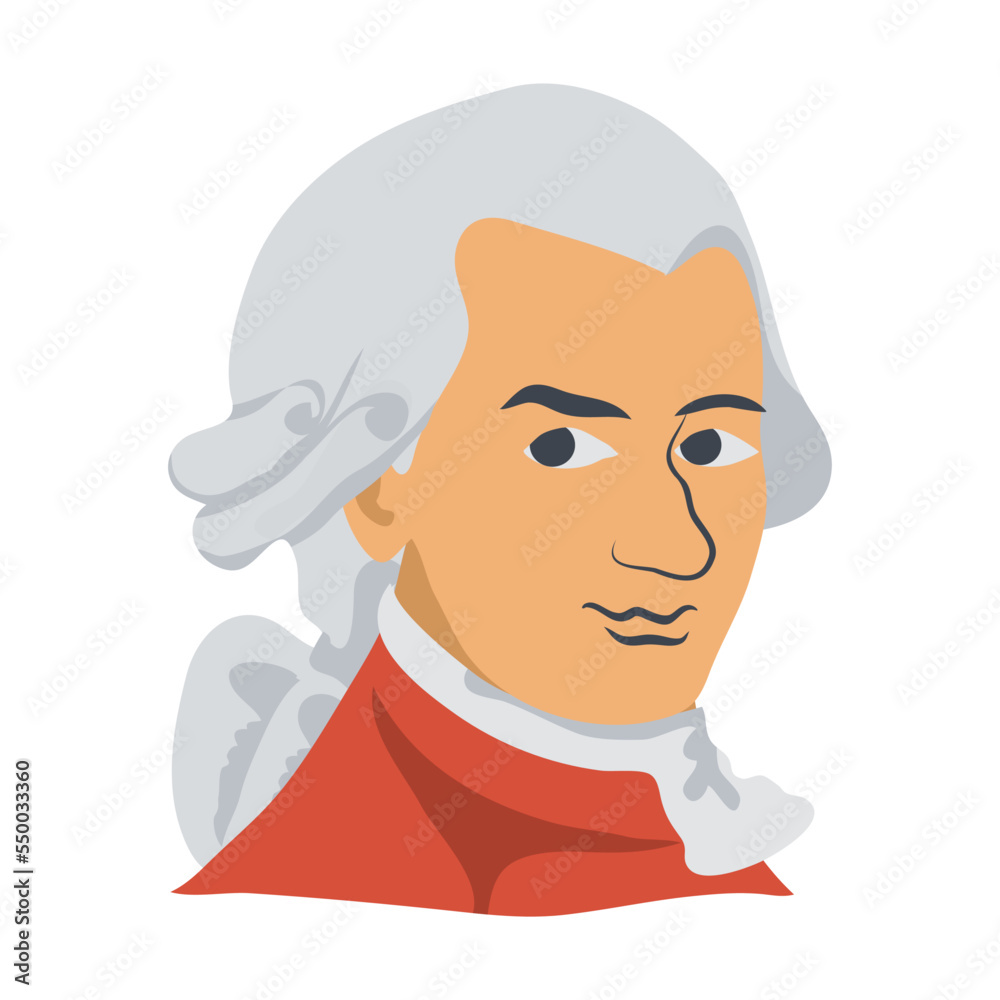 Symbol of Austria vector illustration. Austrian portrait of the famous ...