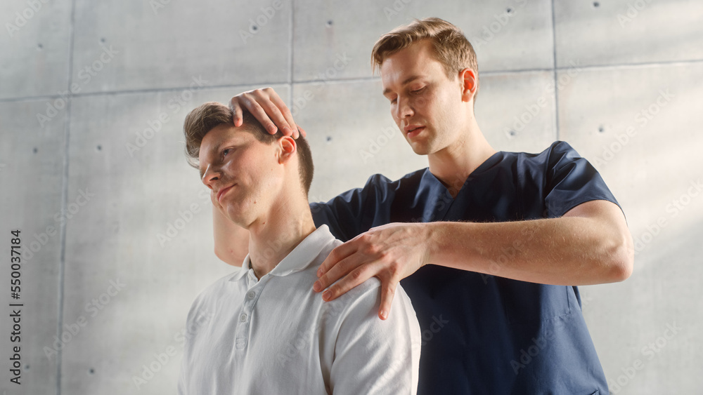 Professional Sport Physiotherapist Working on Specific Muscle Groups ...