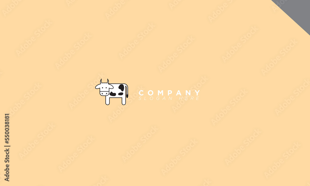 cute cow logo for branding and business creative and attractive idea ...