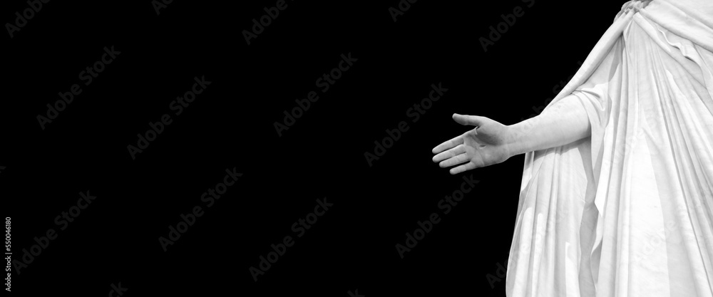 Hand of Jesus the Savior with Nail Marks from Crucifiction and ...