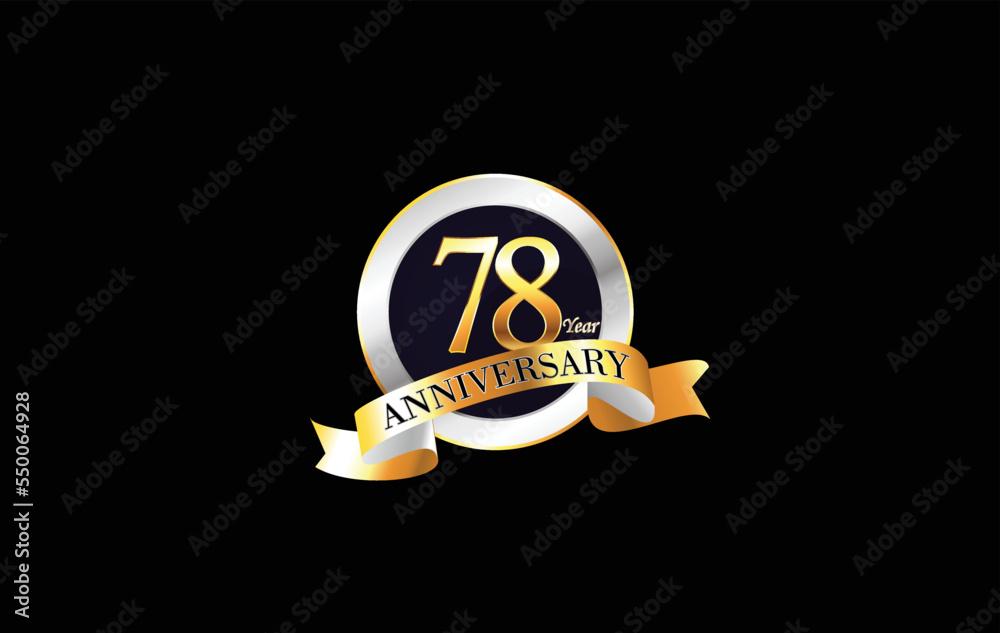 78 Year Anniversary celebration Vector Design. 78th Anniversary ...