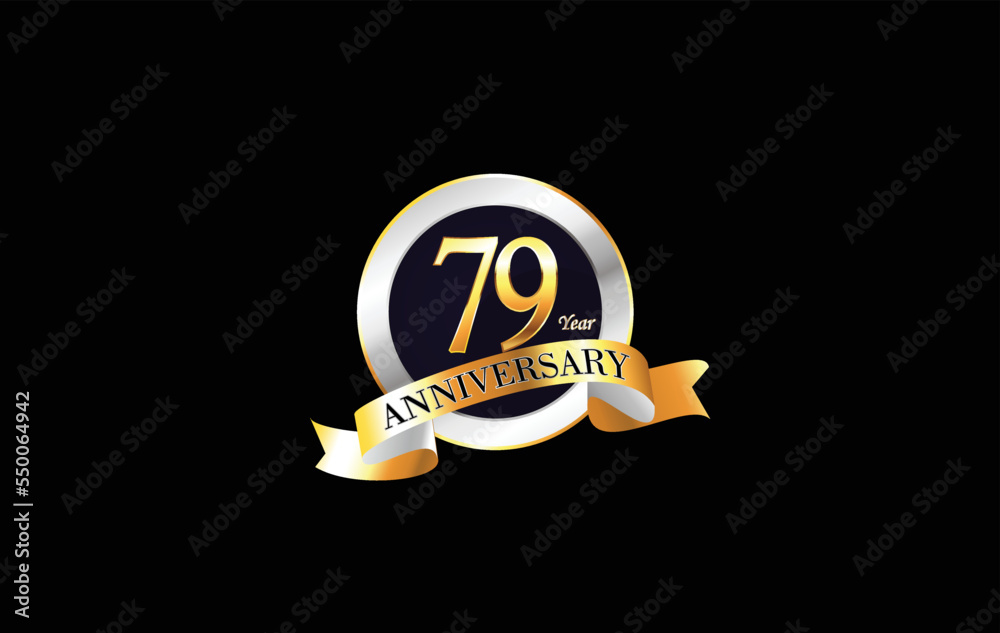 79 Year Anniversary celebration Vector Design. 79th Anniversary ...