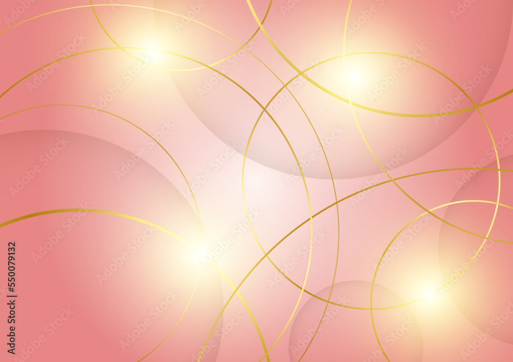 Abstract pink and gold background Stock Vector | Adobe Stock