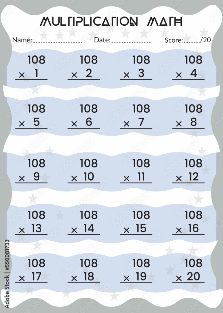 Multiplication Math for Kids. This is the perfect Kid's Multiplication ...