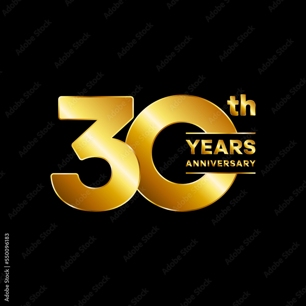 30th Anniversary. Anniversary Celebration Logo design, Logo Vector ...