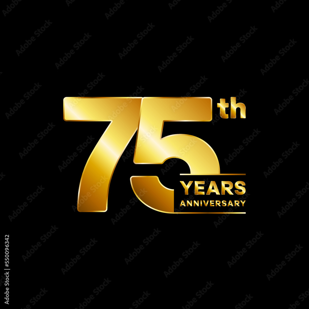 75th Anniversary. Anniversary Celebration Logo design, Logo Vector ...