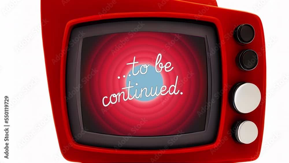 A cute kawaii TV set with the words To be continued, appearing on a ...