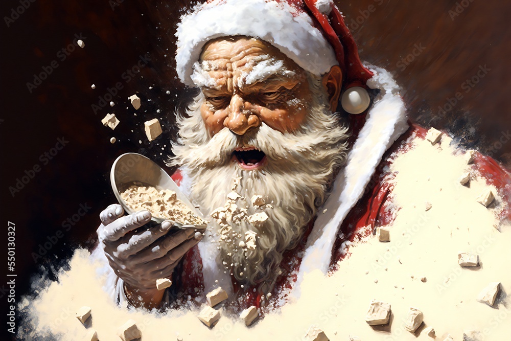 Santa snorts a ton of cocaine to get a head start on the upcoming ...