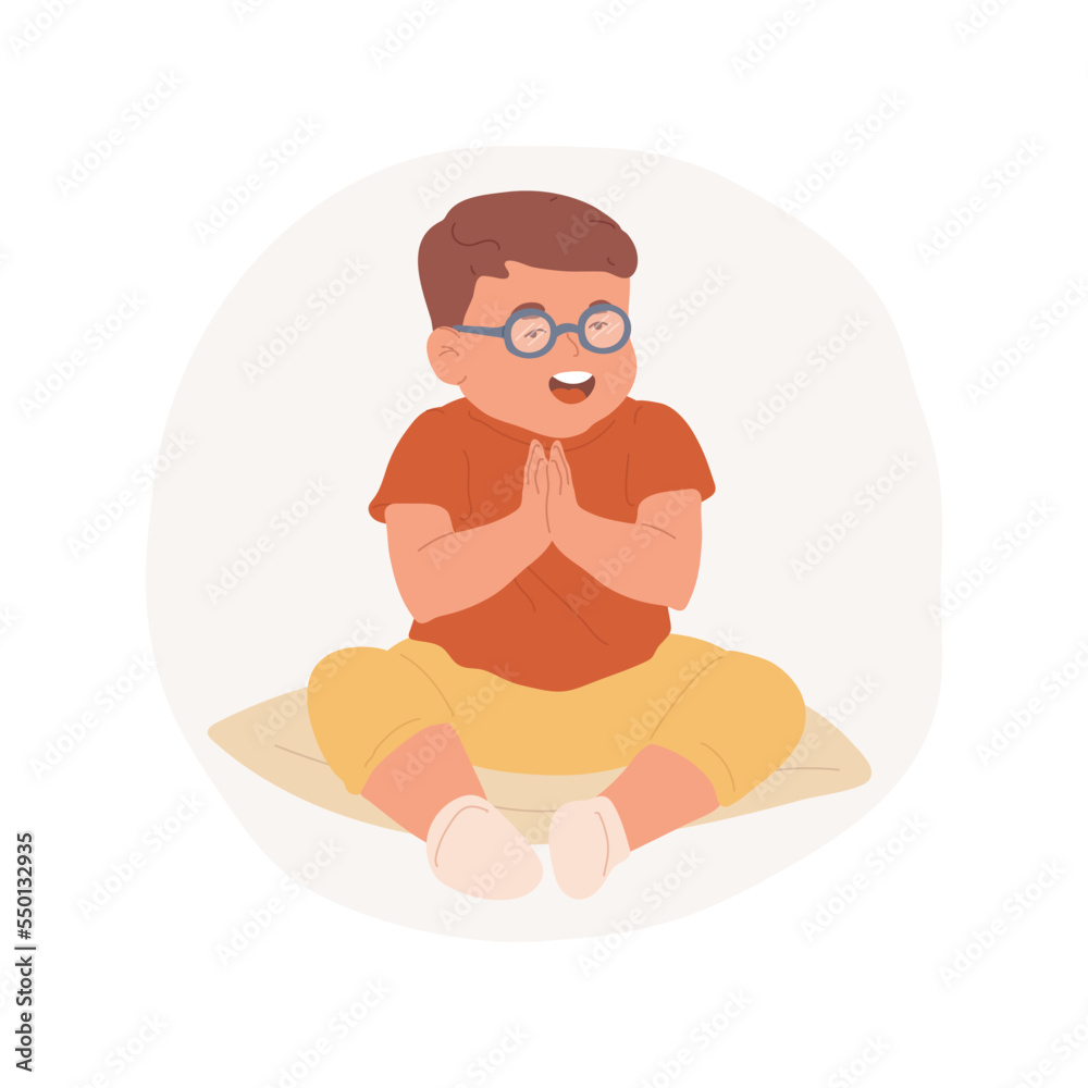 Wearing glasses isolated cartoon vector illustration. Cute toddler ...