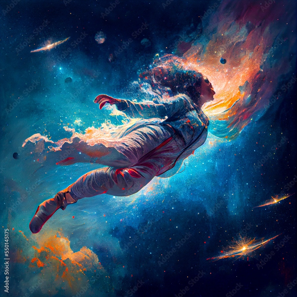 Lucid dreaming in space "Generative AI" "AI" Generative" Stock ...