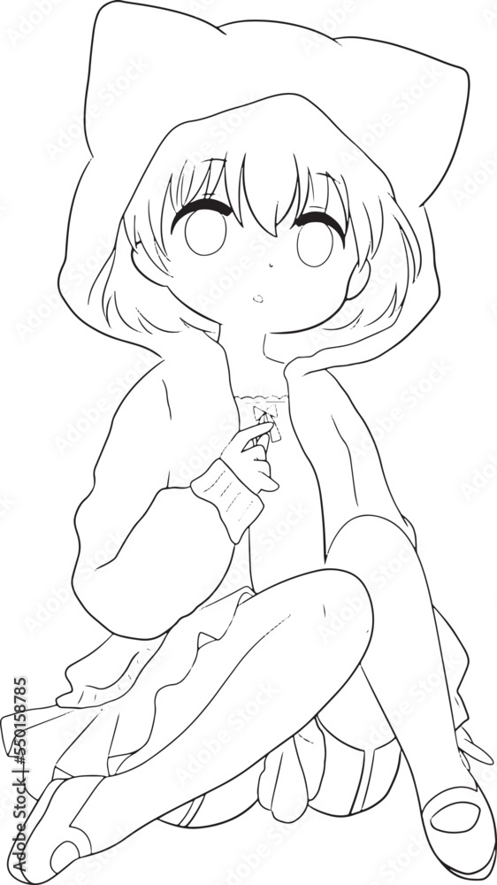cartoon doodle kawaii anime coloring page cute illustration clipart ...