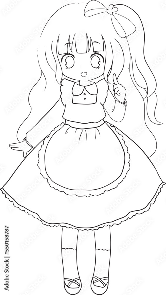 cartoon doodle kawaii anime coloring page cute illustration clipart ...