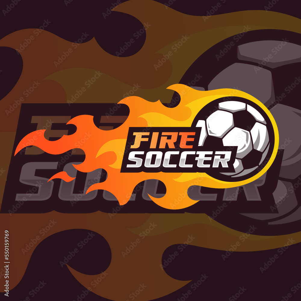 Fire soccer Logo, football logo sport for your professional team Stock ...