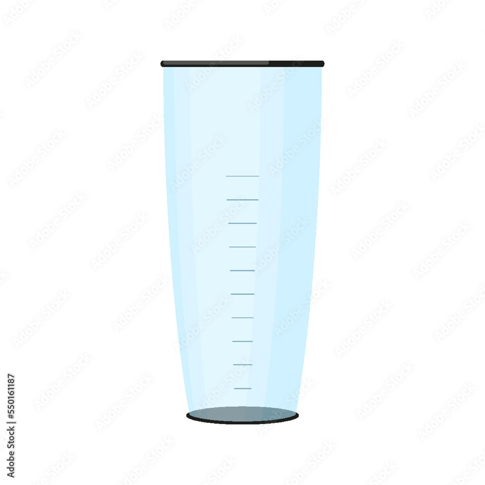 Blender mixer cup plastic glass bowl milliliter scale flat. Part ...